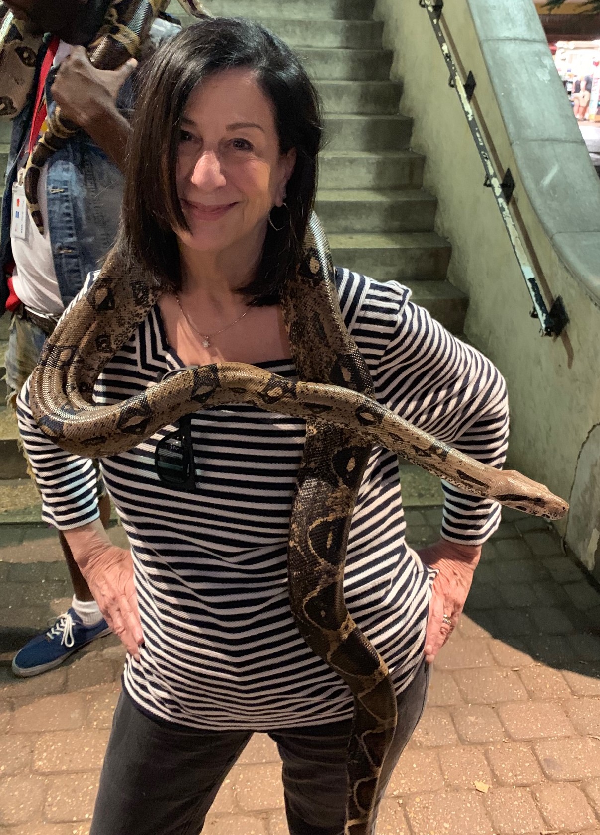 Arlene with snake | New Covenant Fellowship